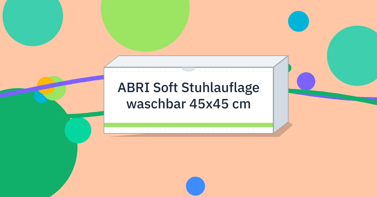 Symbolbild: Packung mit der Aufschrift ABRI Soft Stuhlauflage waschbar 45x45 cm (PZN 12746638) – Verfügbarkeit und Bezug in Apotheken in Frankfurt am Main