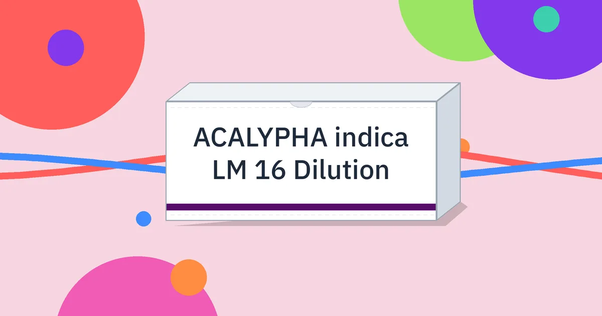 Symbolbild: Packung mit der Aufschrift ACALYPHA indica LM 16 Dilution (PZN 13262463) – Verfügbarkeit und Bezug in Apotheken in Frankfurt am Main