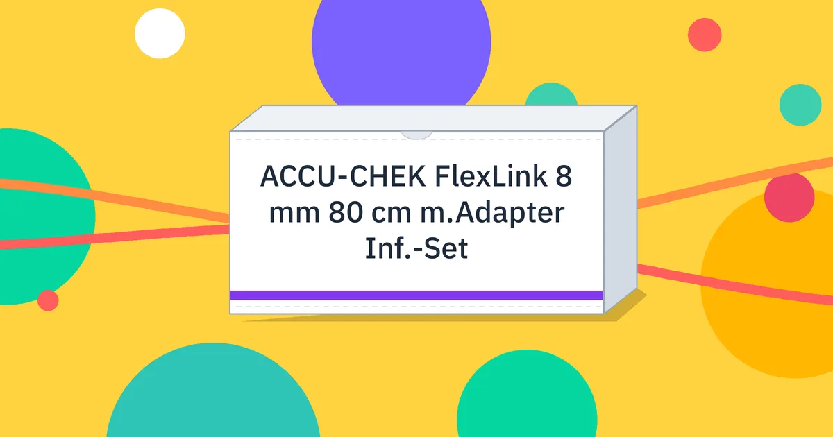 Symbolbild: Packung mit der Aufschrift ACCU-CHEK FlexLink 8 mm 80 cm m.Adapter Inf.-Set (PZN 19767750) – Verfügbarkeit und Bezug in Apotheken in Frankfurt am Main