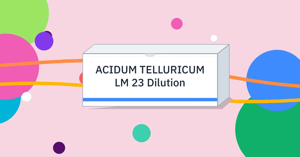 Symbolbild: Packung mit der Aufschrift ACIDUM TELLURICUM LM 23 Dilution (PZN 13287925) – Verfügbarkeit und Bezug in Apotheken in Frankfurt am Main