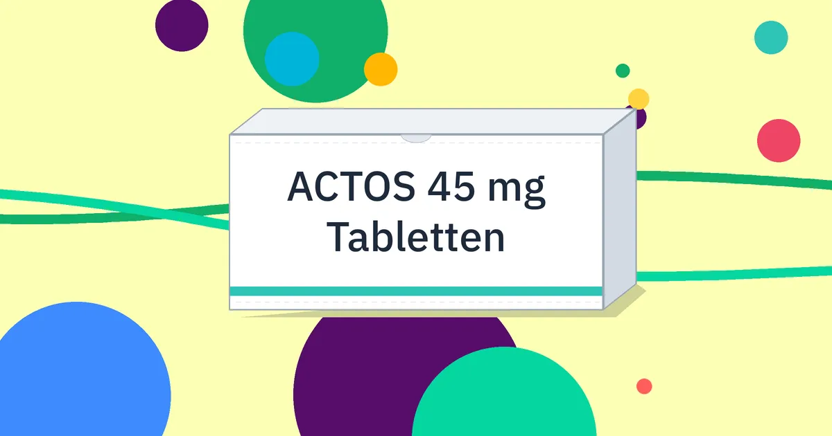 Symbolbild: Packung mit der Aufschrift ACTOS 45 mg Tabletten (PZN 10299773) – Verfügbarkeit und Bezug in Apotheken in Frankfurt am Main