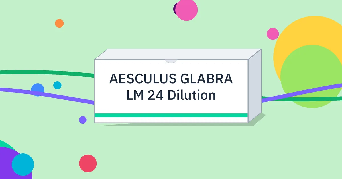 Symbolbild: Packung mit der Aufschrift AESCULUS GLABRA LM 24 Dilution (PZN 13299466) – Verfügbarkeit und Bezug in Apotheken in Frankfurt am Main
