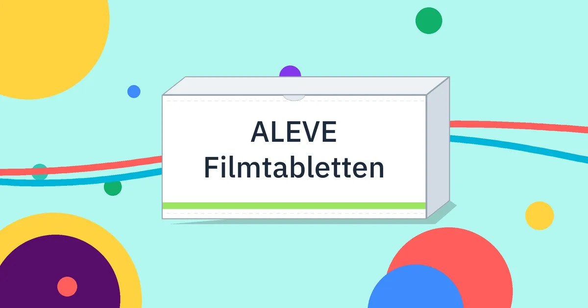 Symbolbild: Packung mit der Aufschrift ALEVE Filmtabletten (PZN 07243674) – Verfügbarkeit und Bezug in Apotheken in Frankfurt am Main