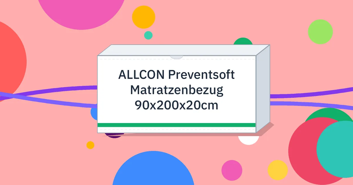 Symbolbild: Packung mit der Aufschrift ALLCON Preventsoft Matratzenbezug 90x200x20cm (PZN 03057472) – Verfügbarkeit und Bezug in Apotheken in Frankfurt am Main