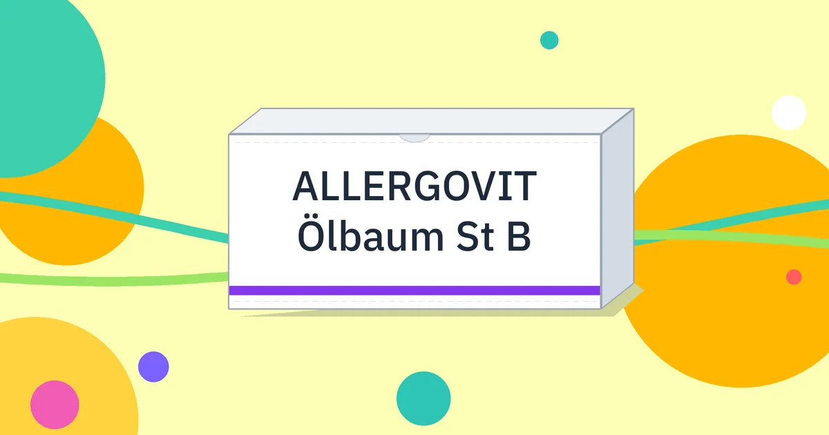 Symbolbild: Packung mit der Aufschrift ALLERGOVIT Ölbaum St B (PZN 15741618) – Verfügbarkeit und Bezug in Apotheken in Frankfurt am Main