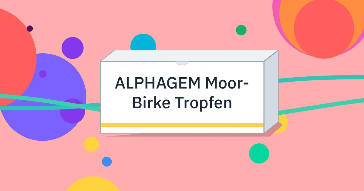Symbolbild: Packung mit der Aufschrift ALPHAGEM Moor-Birke Tropfen (PZN 20298007) – Verfügbarkeit und Bezug in Apotheken in Frankfurt am Main