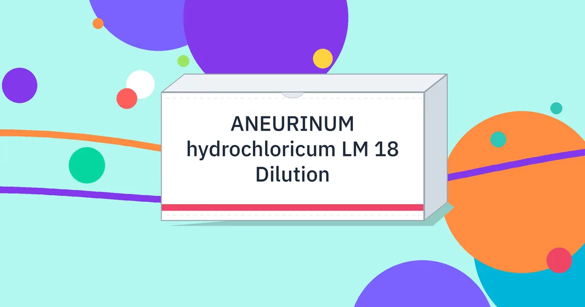 Symbolbild: Packung mit der Aufschrift ANEURINUM hydrochloricum LM 18 Dilution (PZN 13367593) – Verfügbarkeit und Bezug in Apotheken in Frankfurt am Main