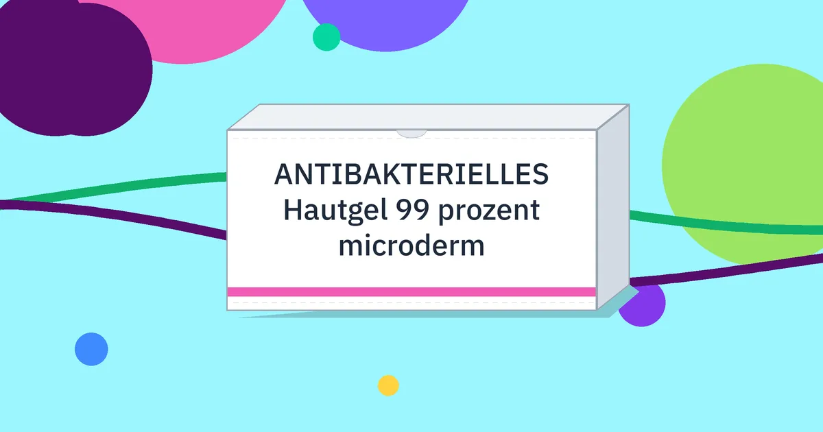 Symbolbild: Packung mit der Aufschrift ANTIBAKTERIELLES Hautgel 99 prozent microderm (PZN 17945029) – Verfügbarkeit und Bezug in Apotheken in Frankfurt am Main