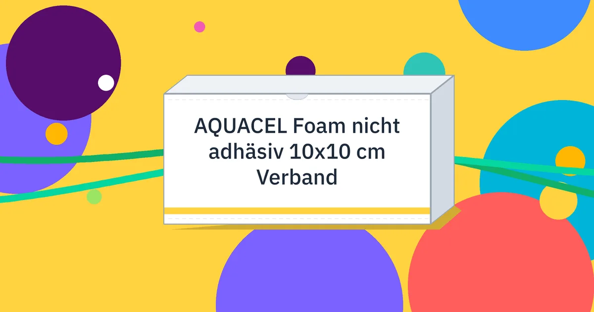 Symbolbild: Packung mit der Aufschrift AQUACEL Foam nicht adhäsiv 10x10 cm Verband (PZN 08999799) – Verfügbarkeit und Bezug in Apotheken in Frankfurt am Main