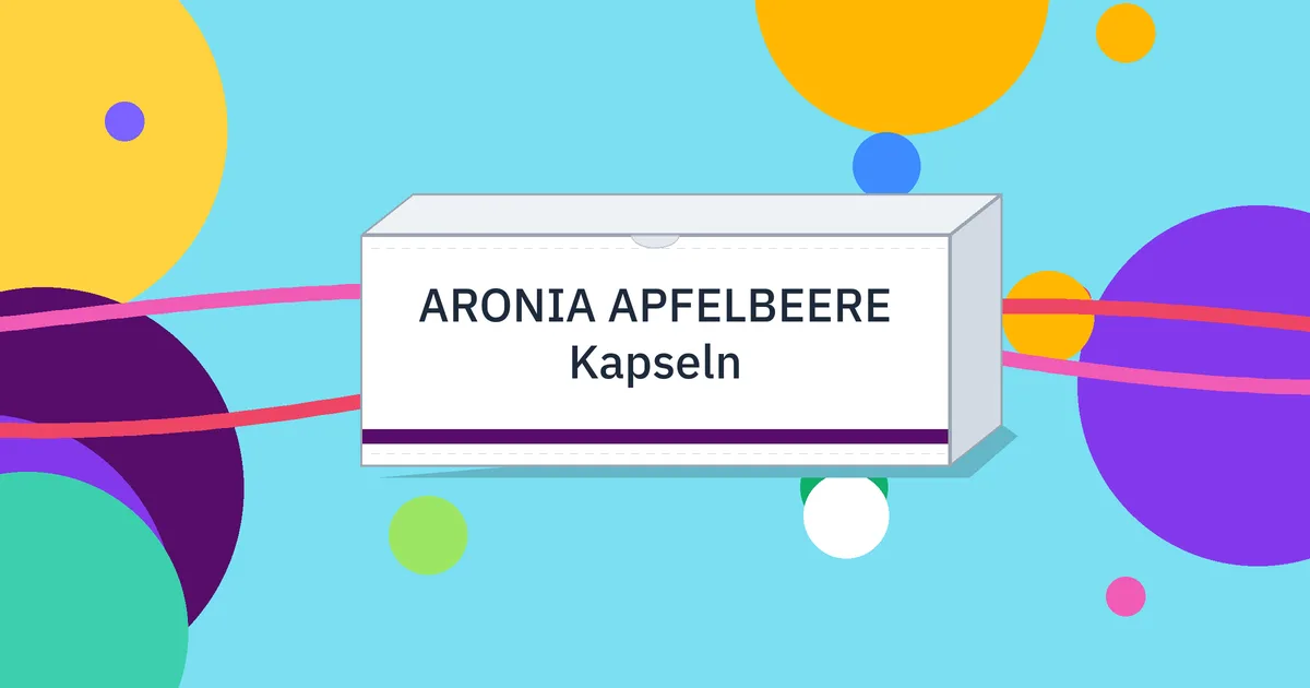 Symbolbild: Packung mit der Aufschrift ARONIA APFELBEERE Kapseln (PZN 10167712) – Verfügbarkeit und Bezug in Apotheken in Frankfurt am Main