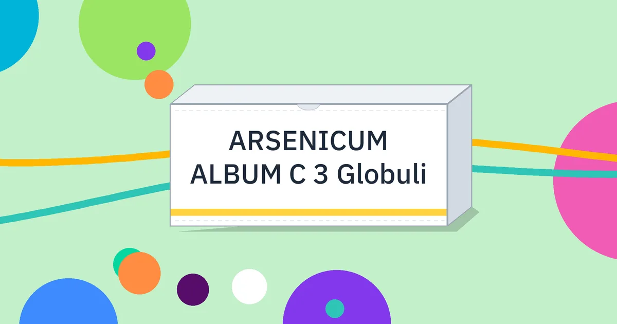 Symbolbild: Packung mit der Aufschrift ARSENICUM ALBUM C 3 Globuli (PZN 07454721) – Verfügbarkeit und Bezug in Apotheken in Frankfurt am Main