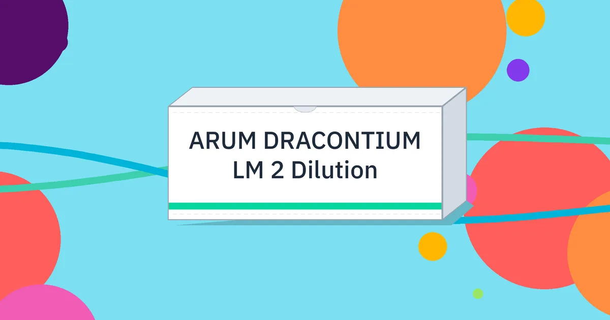 Symbolbild: Packung mit der Aufschrift ARUM DRACONTIUM LM 2 Dilution (PZN 13394934) – Verfügbarkeit und Bezug in Apotheken in Frankfurt am Main