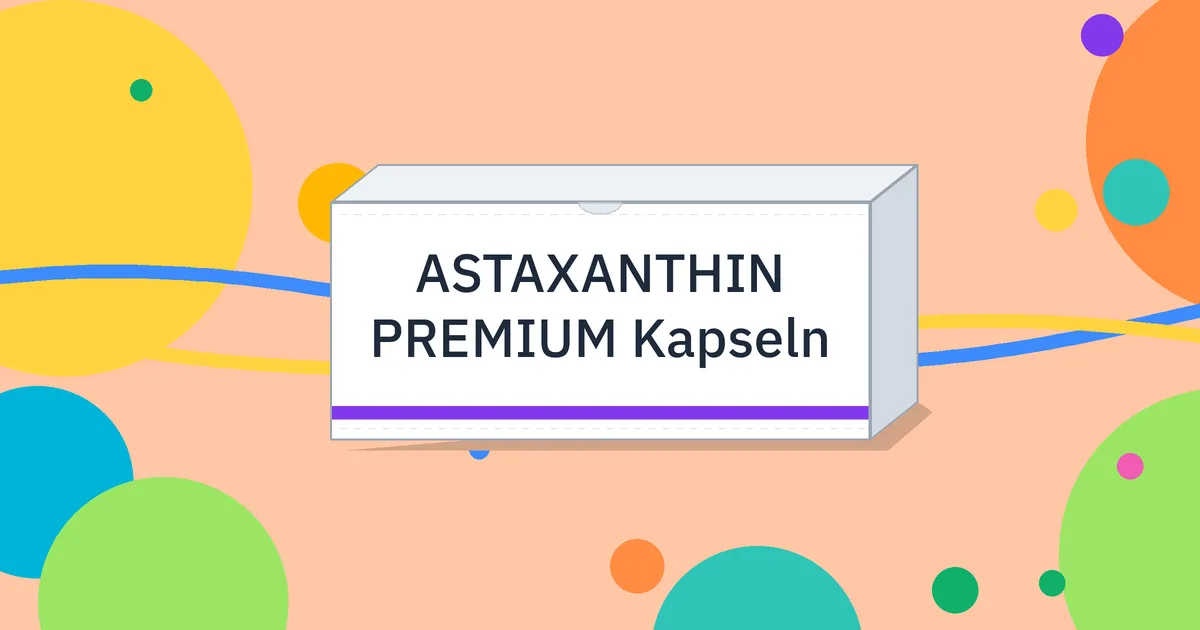 Symbolbild: Packung mit der Aufschrift ASTAXANTHIN PREMIUM Kapseln (PZN 20162621) – Verfügbarkeit und Bezug in Apotheken in Frankfurt am Main