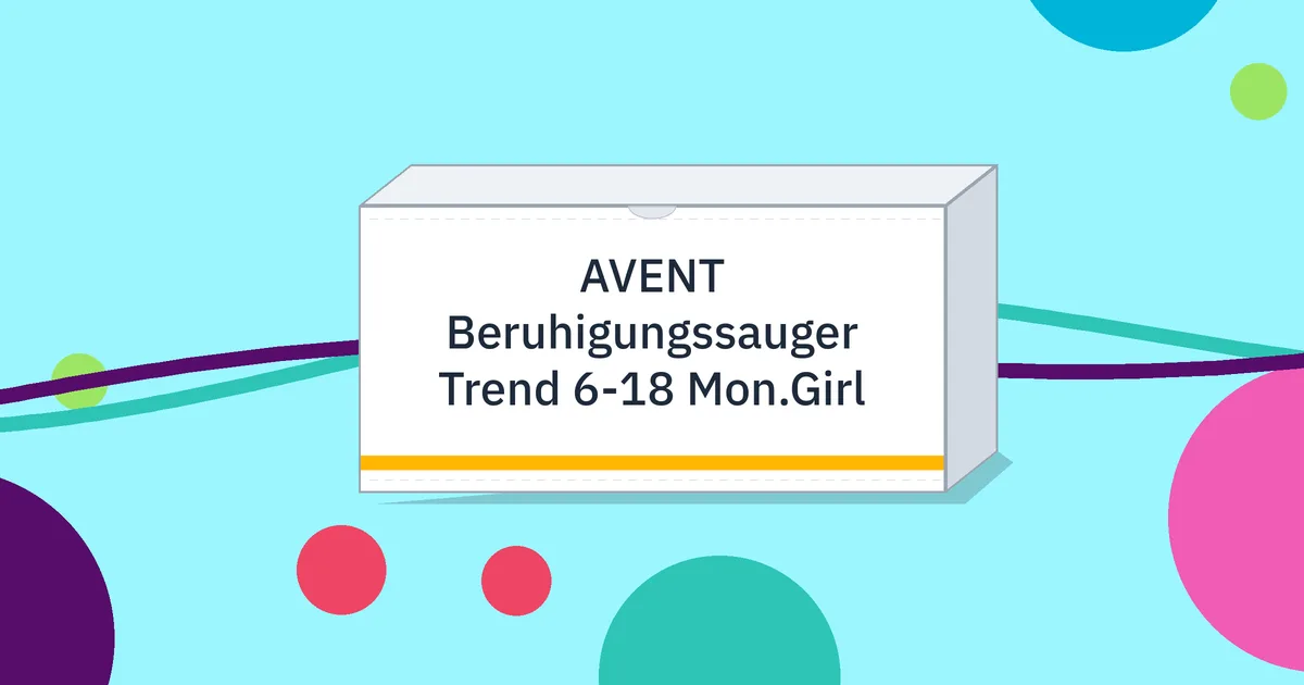 Symbolbild: Packung mit der Aufschrift AVENT Beruhigungssauger Trend 6-18 Mon.Girl (PZN 11380773) – Verfügbarkeit und Bezug in Apotheken in Frankfurt am Main