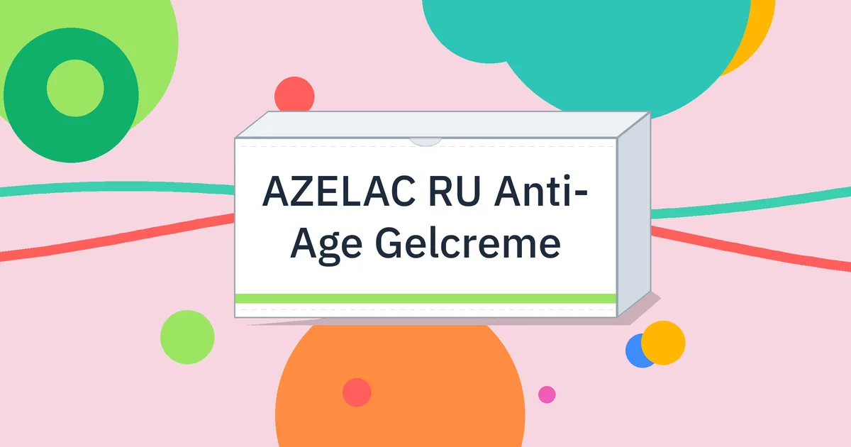 Symbolbild: Packung mit der Aufschrift AZELAC RU Anti-Age Gelcreme (PZN 18098732) – Verfügbarkeit und Bezug in Apotheken in Frankfurt am Main