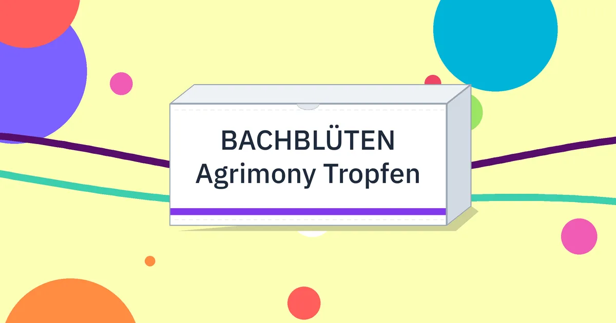 Symbolbild: Packung mit der Aufschrift BACHBLÜTEN Agrimony Tropfen (PZN 07089500) – Verfügbarkeit und Bezug in Apotheken in Frankfurt am Main