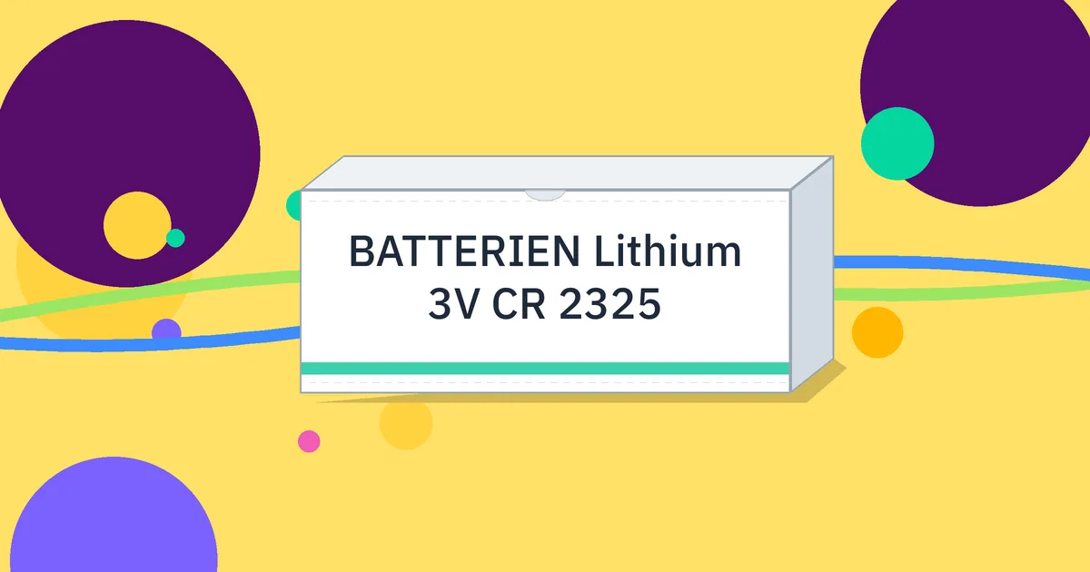 Symbolbild: Packung mit der Aufschrift BATTERIEN Lithium 3V CR 2325 (PZN 00885429) – Verfügbarkeit und Bezug in Apotheken in Frankfurt am Main