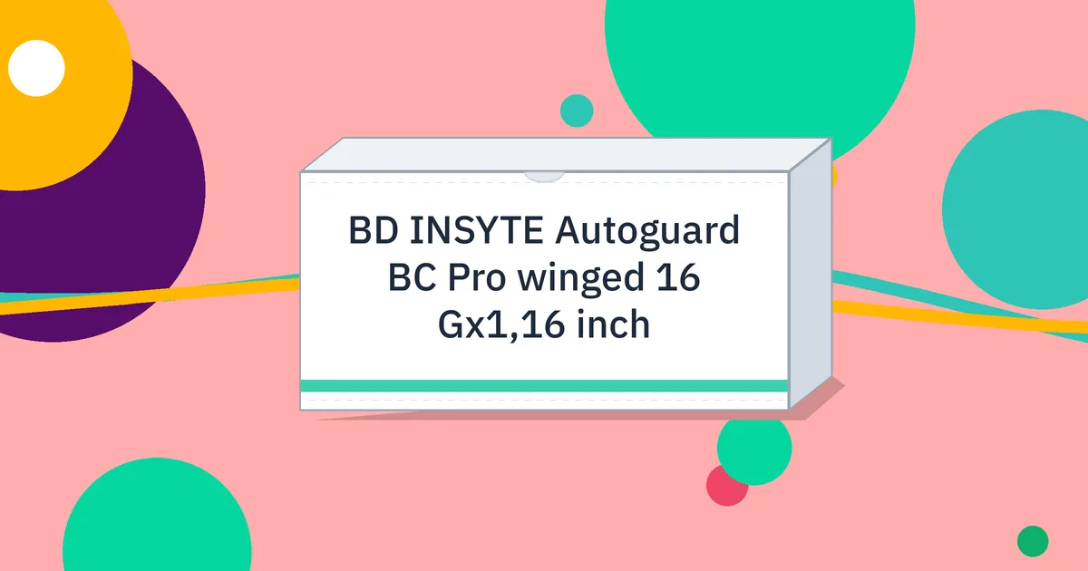 Symbolbild: Packung mit der Aufschrift BD INSYTE Autoguard BC Pro winged 16 Gx1,16 inch (PZN 17518008) – Verfügbarkeit und Bezug in Apotheken in Frankfurt am Main