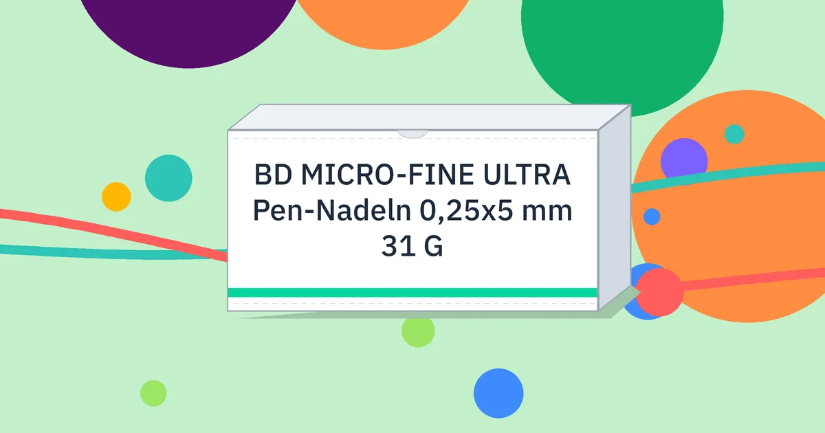 Symbolbild: Packung mit der Aufschrift BD MICRO-FINE ULTRA Pen-Nadeln 0,25x5 mm 31 G (PZN 17414007) – Verfügbarkeit und Bezug in Apotheken in Frankfurt am Main