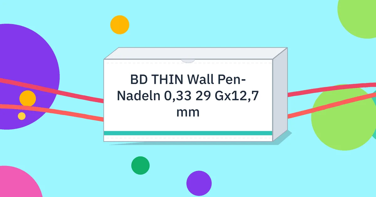 Symbolbild: Packung mit der Aufschrift BD THIN Wall Pen-Nadeln 0,33 29 Gx12,7 mm (PZN 19711531) – Verfügbarkeit und Bezug in Apotheken in Frankfurt am Main