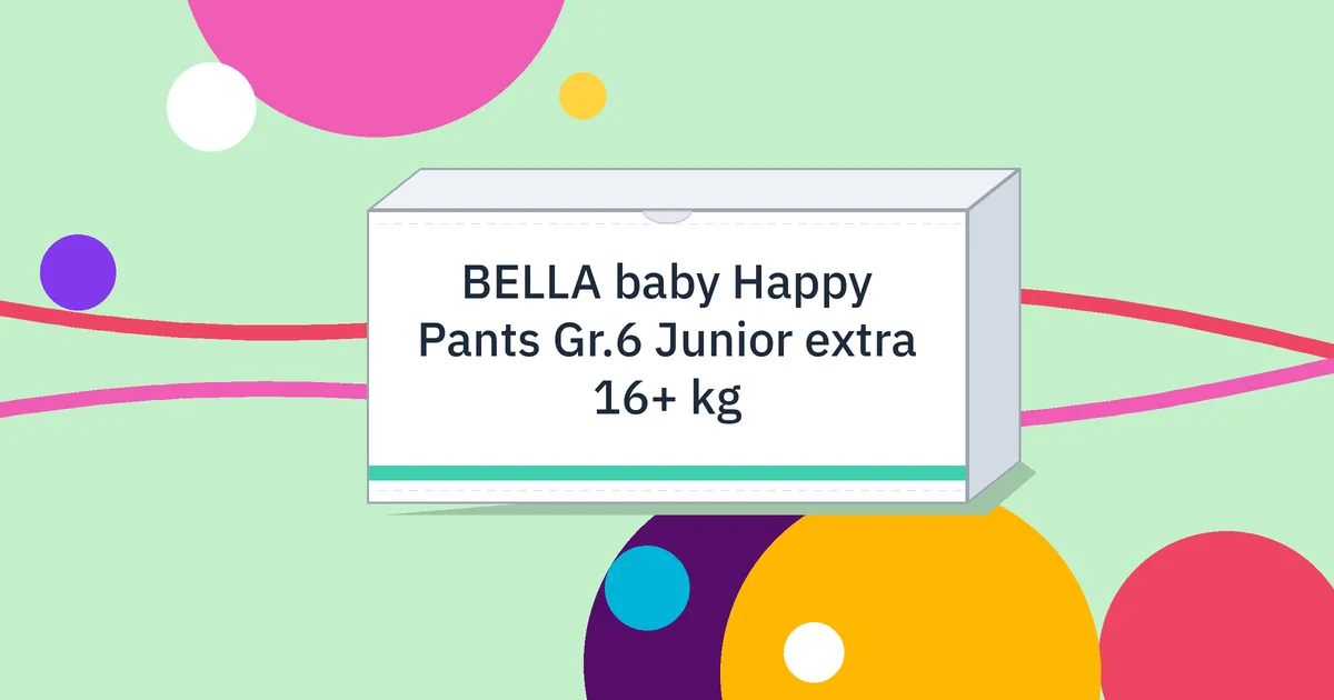 Symbolbild: Packung mit der Aufschrift BELLA baby Happy Pants Gr.6 Junior extra 16+ kg (PZN 19444633) – Verfügbarkeit und Bezug in Apotheken in Frankfurt am Main