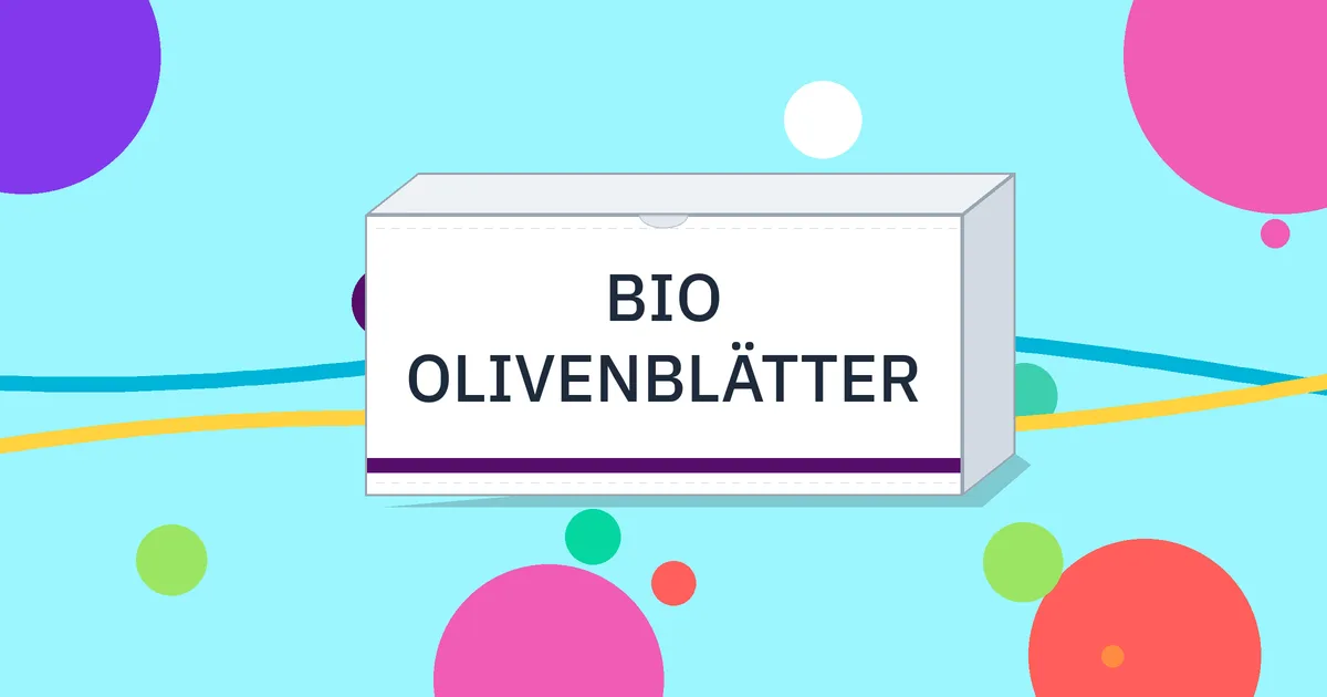 Symbolbild: Packung mit der Aufschrift BIO OLIVENBLÄTTER (PZN 19307741) – Verfügbarkeit und Bezug in Apotheken in Frankfurt am Main