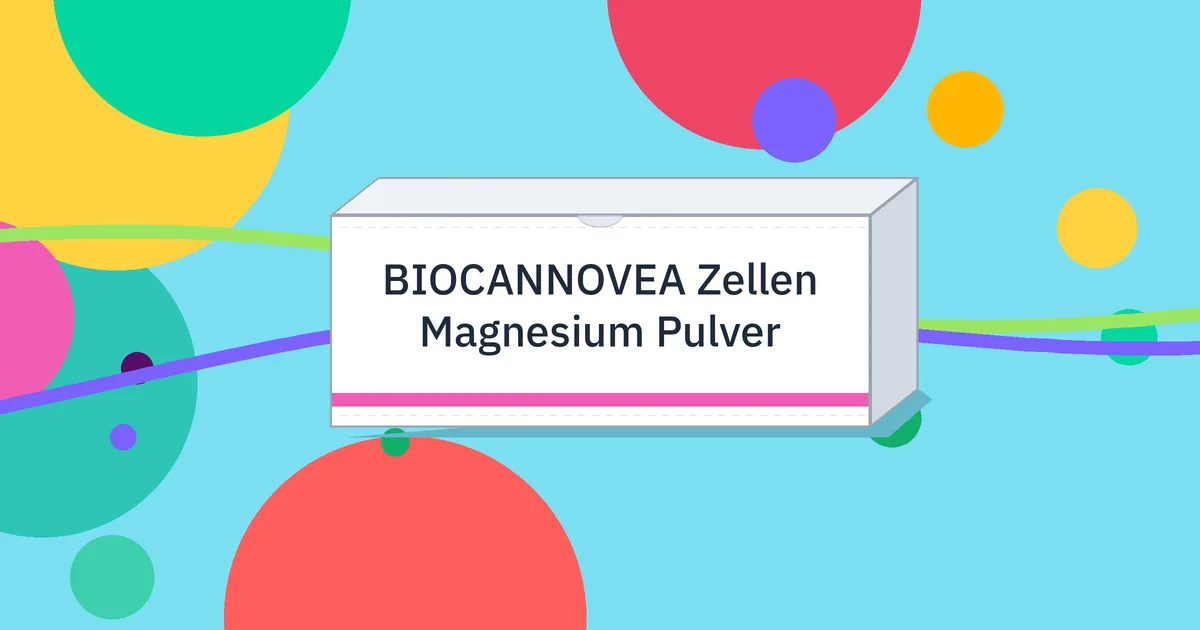 Symbolbild: Packung mit der Aufschrift BIOCANNOVEA Zellen Magnesium Pulver (PZN 17852138) – Verfügbarkeit und Bezug in Apotheken in Frankfurt am Main
