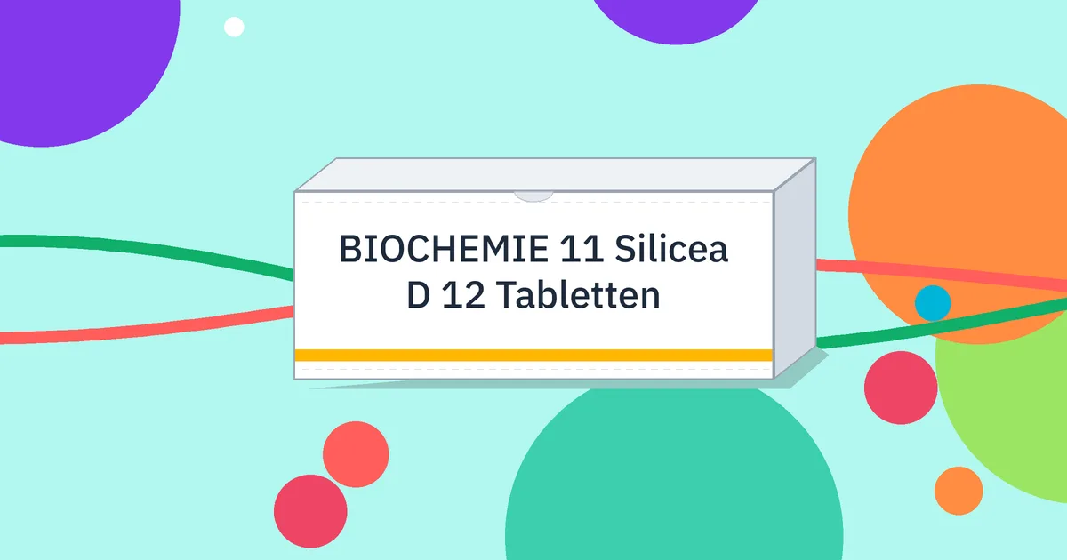 Symbolbild: Packung mit der Aufschrift BIOCHEMIE 11 Silicea D 12 Tabletten (PZN 05955666) – Verfügbarkeit und Bezug in Apotheken in Frankfurt am Main