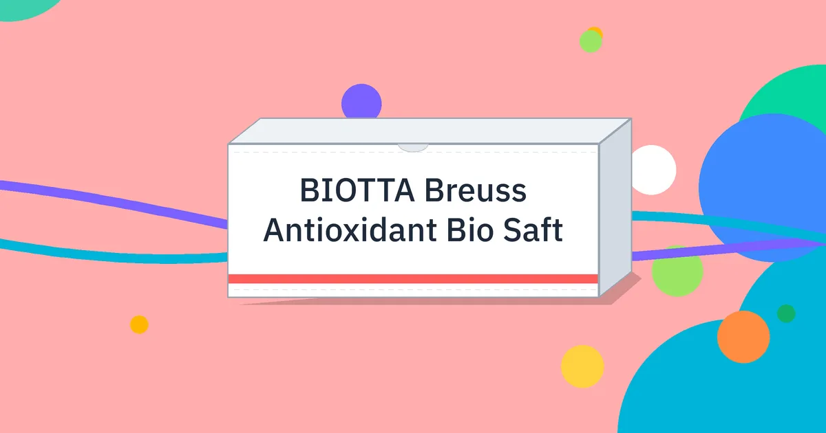 Symbolbild: Packung mit der Aufschrift BIOTTA Breuss Antioxidant Bio Saft (PZN 17146481) – Verfügbarkeit und Bezug in Apotheken in Frankfurt am Main