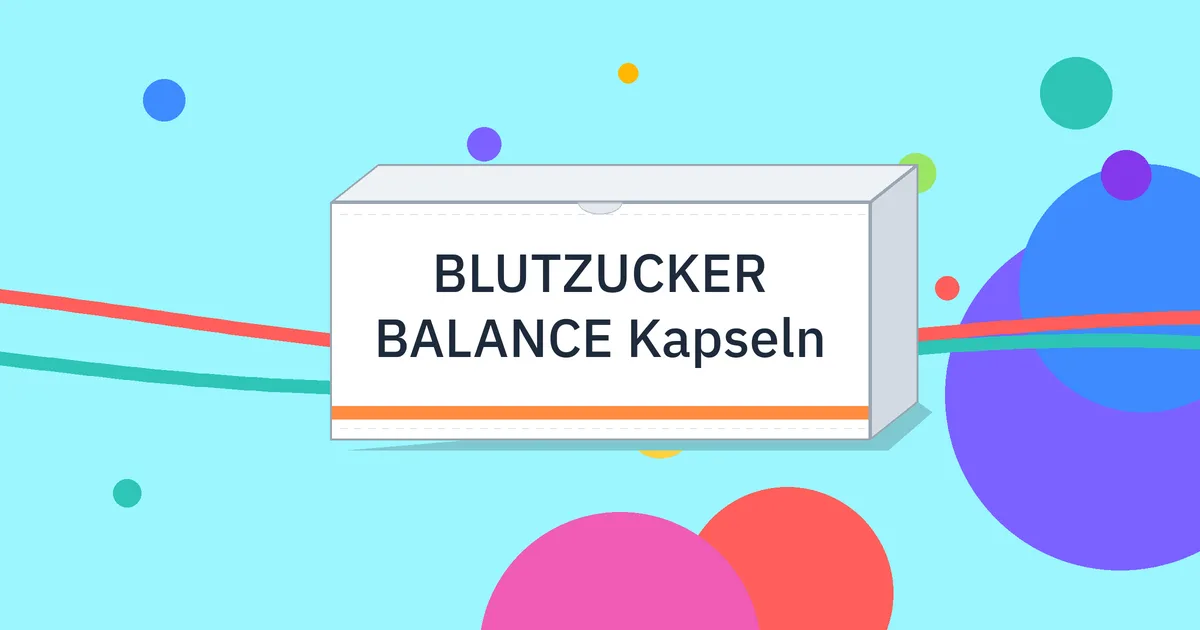 Symbolbild: Packung mit der Aufschrift BLUTZUCKER BALANCE Kapseln (PZN 18173617) – Verfügbarkeit und Bezug in Apotheken in Frankfurt am Main