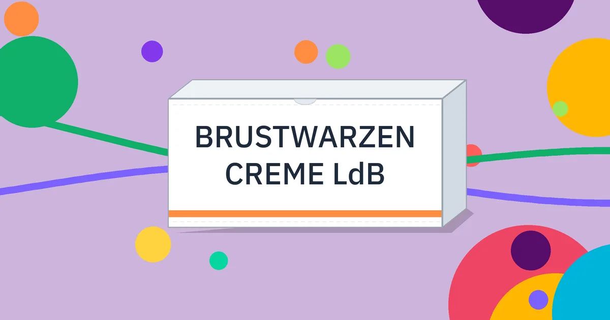 Symbolbild: Packung mit der Aufschrift BRUSTWARZEN CREME LdB (PZN 18257490) – Verfügbarkeit und Bezug in Apotheken in Frankfurt am Main