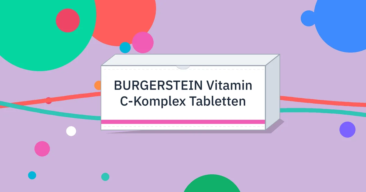 Symbolbild: Packung mit der Aufschrift BURGERSTEIN Vitamin C-Komplex Tabletten (PZN 17521252) – Verfügbarkeit und Bezug in Apotheken in Frankfurt am Main