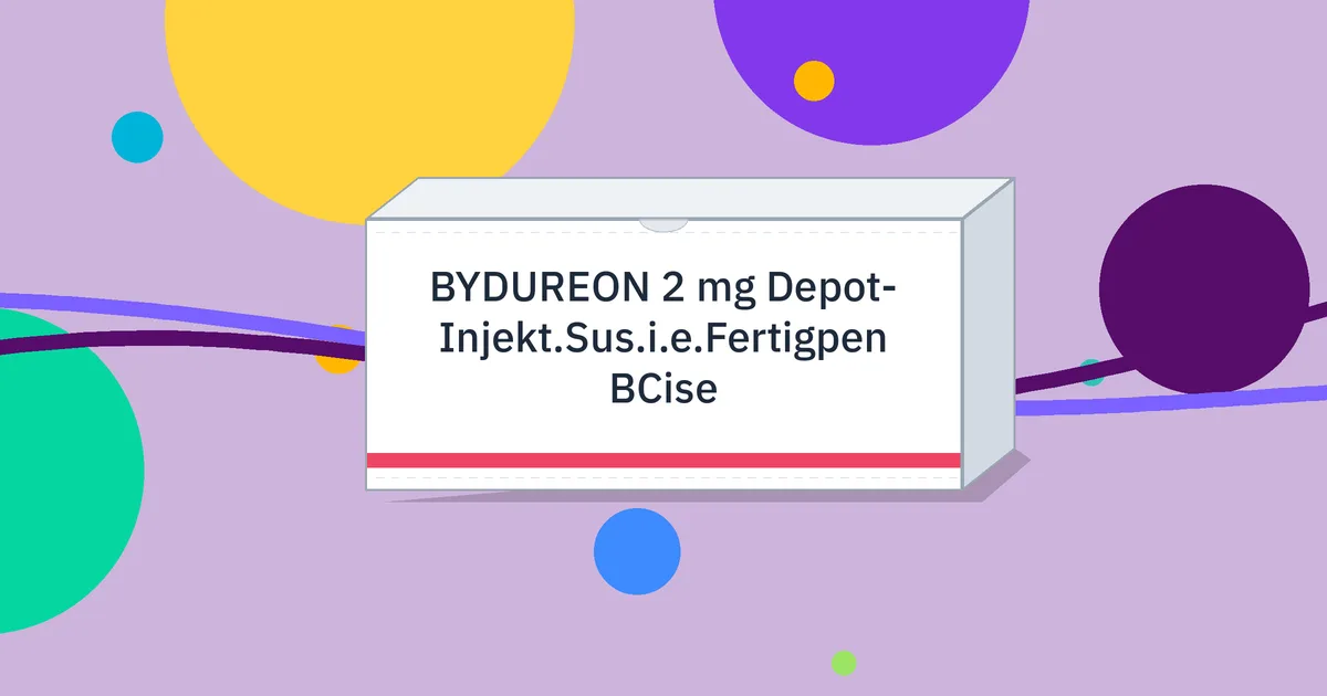 Symbolbild: Packung mit der Aufschrift BYDUREON 2 mg Depot-Injekt.Sus.i.e.Fertigpen BCise (PZN 18852761) – Verfügbarkeit und Bezug in Apotheken in Frankfurt am Main