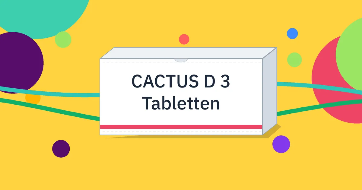 Symbolbild: Packung mit der Aufschrift CACTUS D 3 Tabletten (PZN 02125467) – Verfügbarkeit und Bezug in Apotheken in Frankfurt am Main