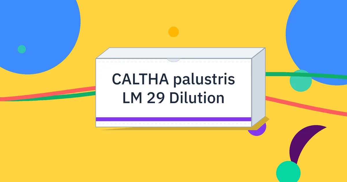 Symbolbild: Packung mit der Aufschrift CALTHA palustris LM 29 Dilution (PZN 13411791) – Verfügbarkeit und Bezug in Apotheken in Frankfurt am Main