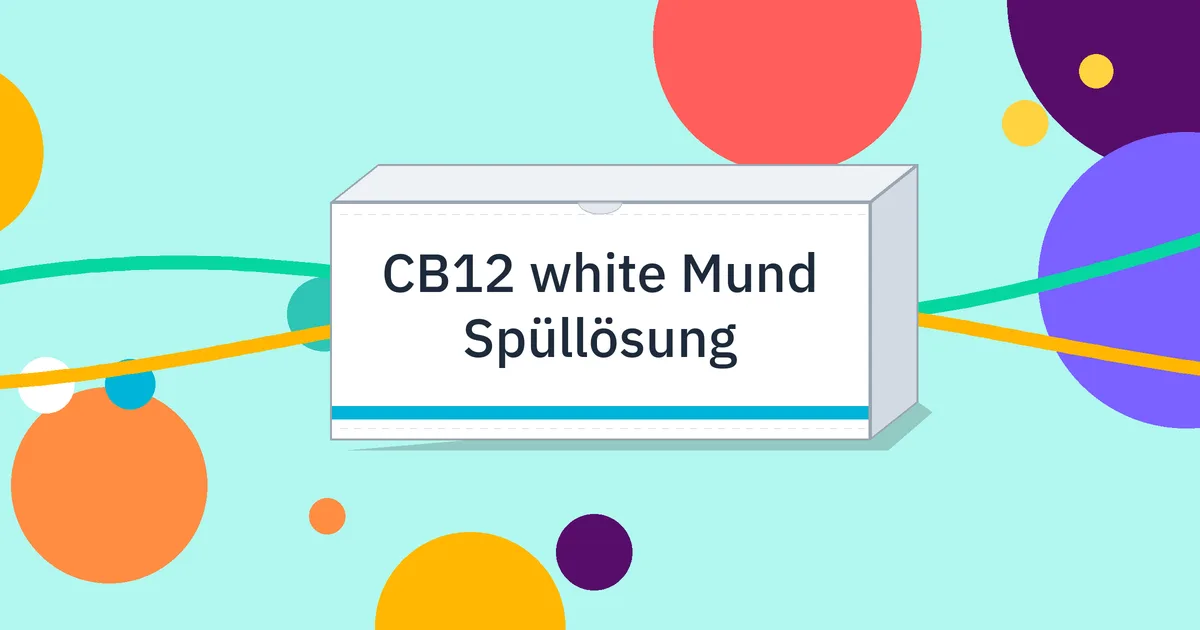 Symbolbild: Packung mit der Aufschrift CB12 white Mund Spüllösung (PZN 11614490) – Verfügbarkeit und Bezug in Apotheken in Frankfurt am Main