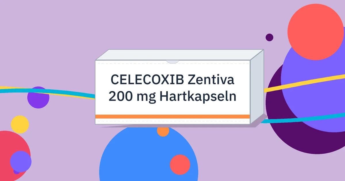 Symbolbild: Packung mit der Aufschrift CELECOXIB Zentiva 200 mg Hartkapseln (PZN 10542127) – Verfügbarkeit und Bezug in Apotheken in Frankfurt am Main