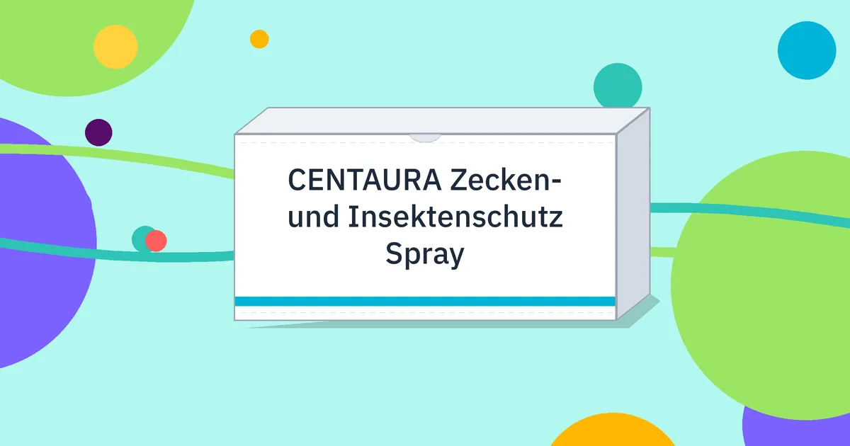 Symbolbild: Packung mit der Aufschrift CENTAURA Zecken- und Insektenschutz Spray (PZN 16577492) – Verfügbarkeit und Bezug in Apotheken in Frankfurt am Main