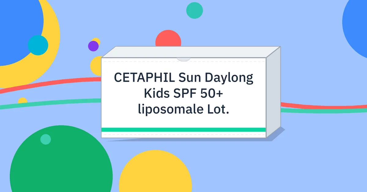 Symbolbild: Packung mit der Aufschrift CETAPHIL Sun Daylong Kids SPF 50+ liposomale Lot. (PZN 14237160) – Verfügbarkeit und Bezug in Apotheken in Frankfurt am Main