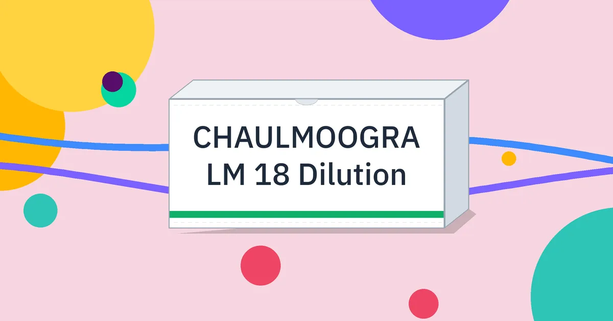 Symbolbild: Packung mit der Aufschrift CHAULMOOGRA LM 18 Dilution (PZN 13439045) – Verfügbarkeit und Bezug in Apotheken in Frankfurt am Main