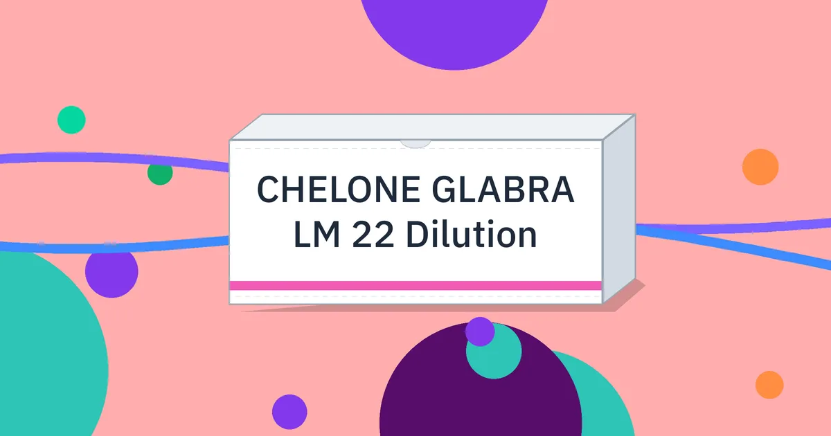 Symbolbild: Packung mit der Aufschrift CHELONE GLABRA LM 22 Dilution (PZN 13439973) – Verfügbarkeit und Bezug in Apotheken in Frankfurt am Main