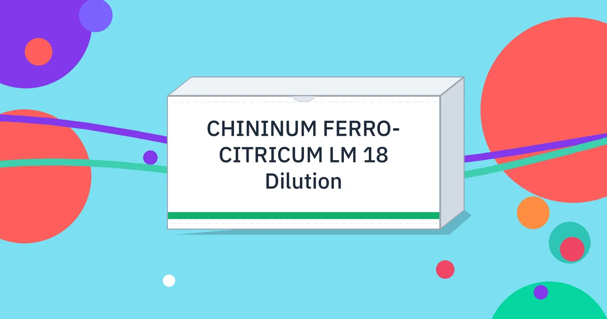 Symbolbild: Packung mit der Aufschrift CHININUM FERRO-CITRICUM LM 18 Dilution (PZN 13442314) – Verfügbarkeit und Bezug in Apotheken in Frankfurt am Main
