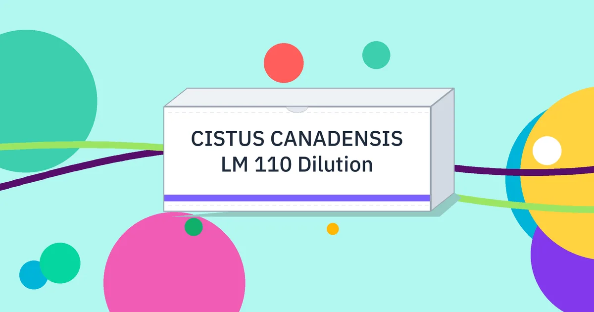 Symbolbild: Packung mit der Aufschrift CISTUS CANADENSIS LM 110 Dilution (PZN 12821601) – Verfügbarkeit und Bezug in Apotheken in Frankfurt am Main