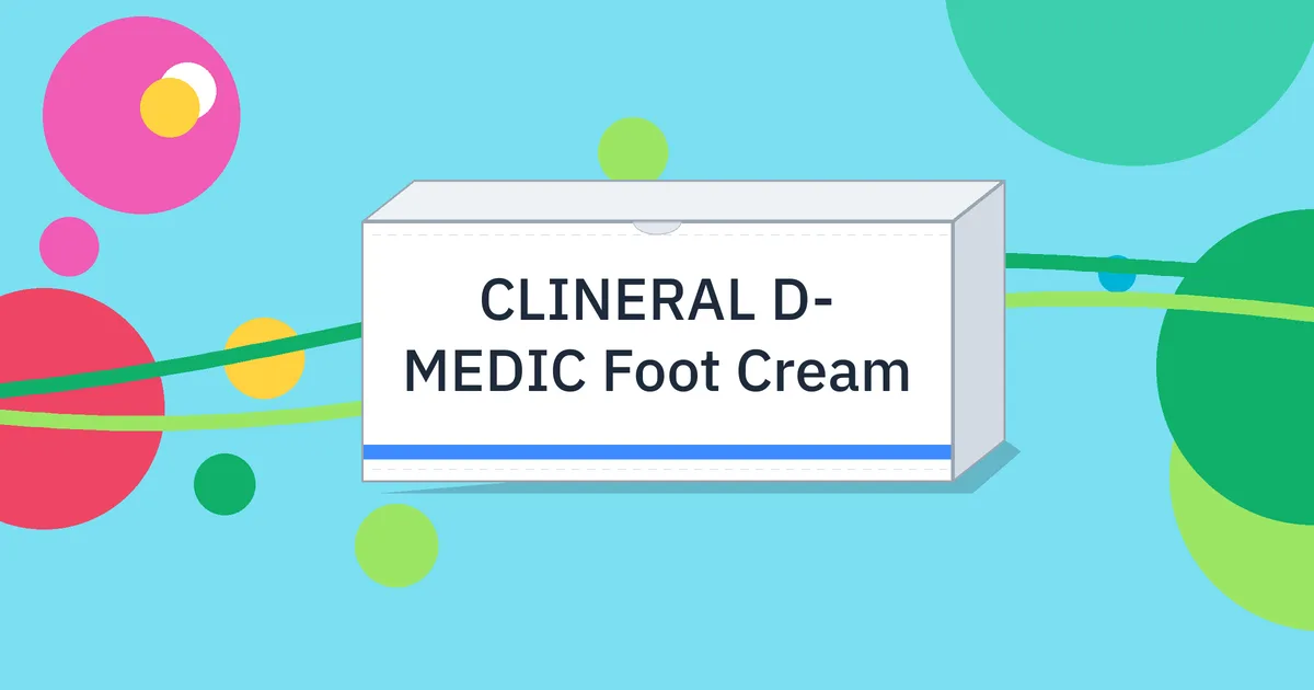 Symbolbild: Packung mit der Aufschrift CLINERAL D-MEDIC Foot Cream (PZN 12460095) – Verfügbarkeit und Bezug in Apotheken in Frankfurt am Main