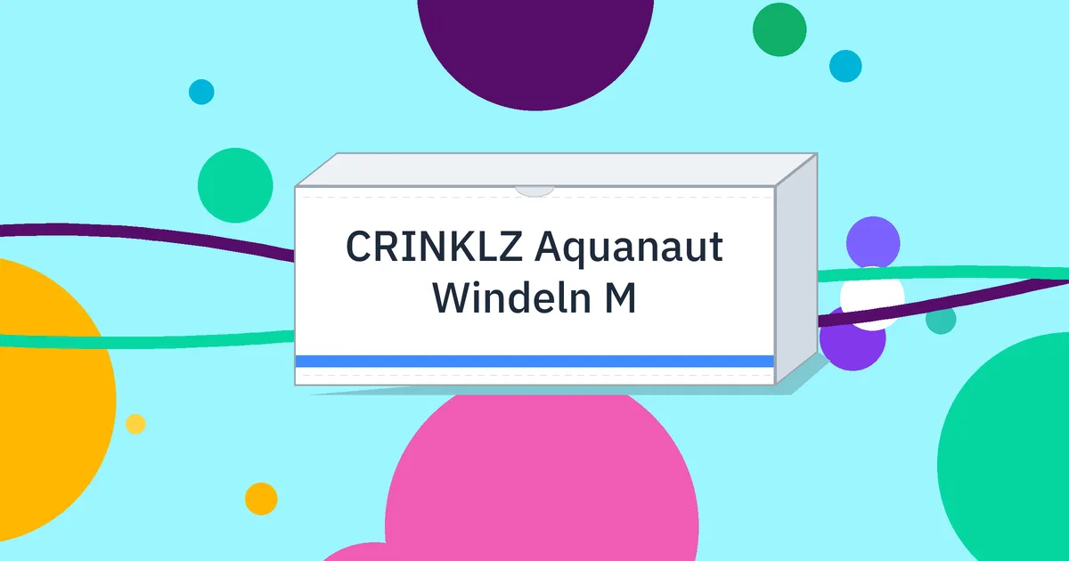 Symbolbild: Packung mit der Aufschrift CRINKLZ Aquanaut Windeln M (PZN 14216815) – Verfügbarkeit und Bezug in Apotheken in Frankfurt am Main