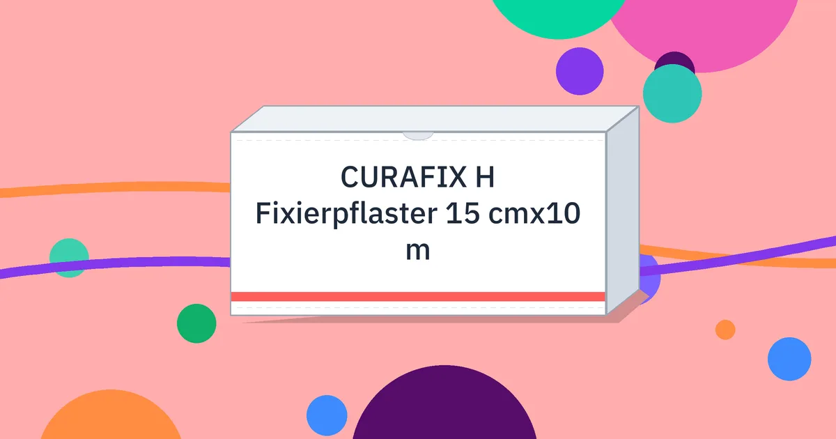 Symbolbild: Packung mit der Aufschrift CURAFIX H Fixierpflaster 15 cmx10 m (PZN 19161473) – Verfügbarkeit und Bezug in Apotheken in Frankfurt am Main