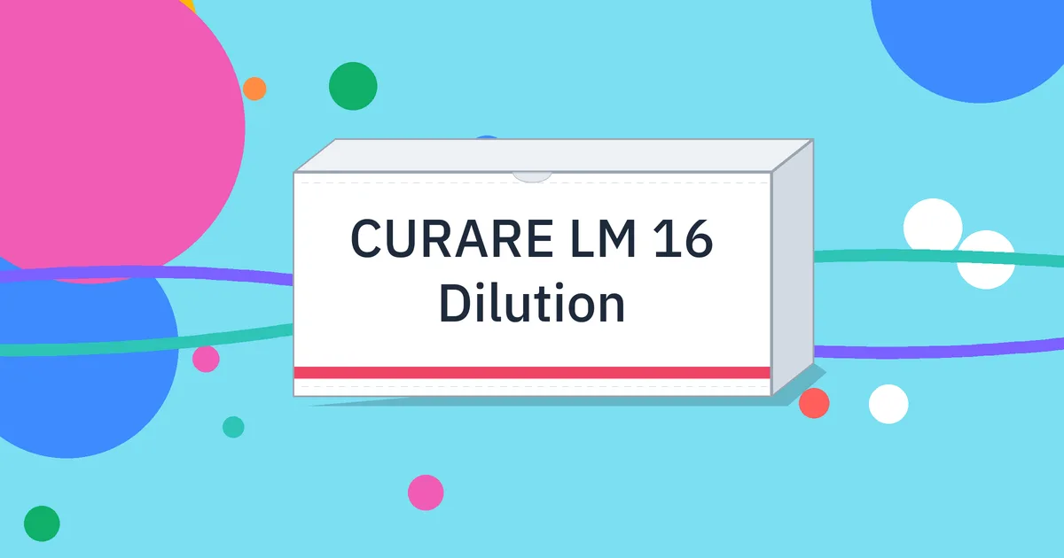Symbolbild: Packung mit der Aufschrift CURARE LM 16 Dilution (PZN 12839564) – Verfügbarkeit und Bezug in Apotheken in Frankfurt am Main