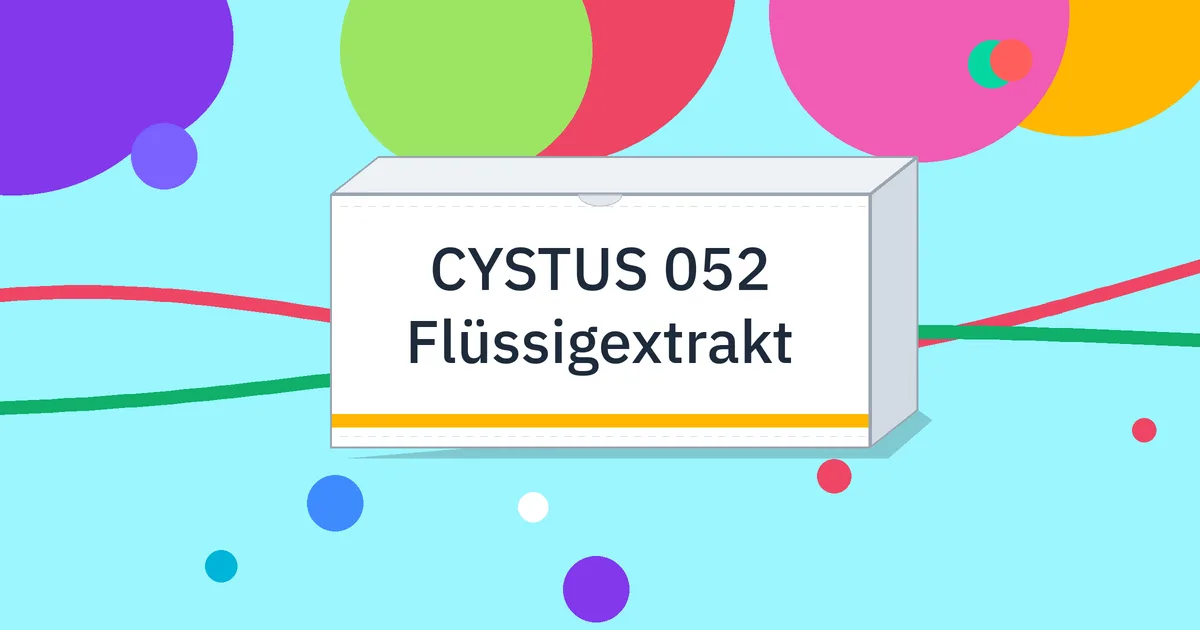 Symbolbild: Packung mit der Aufschrift CYSTUS 052 Flüssigextrakt (PZN 16826251) – Verfügbarkeit und Bezug in Apotheken in Frankfurt am Main