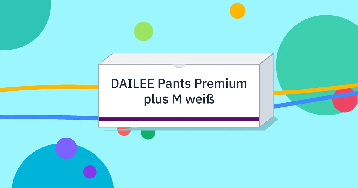 Symbolbild: Packung mit der Aufschrift DAILEE Pants Premium plus M weiß (PZN 18114514) – Verfügbarkeit und Bezug in Apotheken in Frankfurt am Main