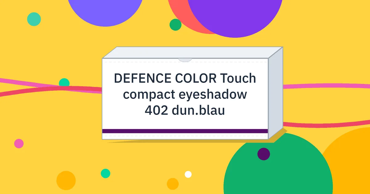 Symbolbild: Packung mit der Aufschrift DEFENCE COLOR Touch compact eyeshadow 402 dun.blau (PZN 11892088) – Verfügbarkeit und Bezug in Apotheken in Frankfurt am Main